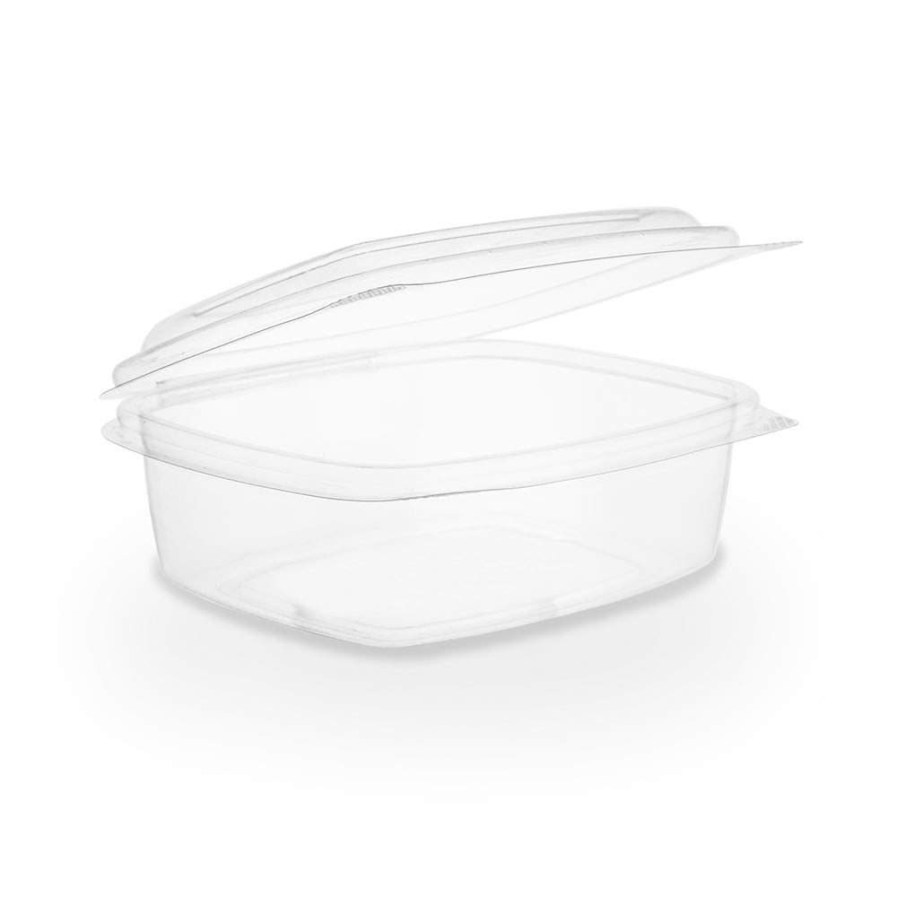 12oz (360ml) Rectangular Hinged Container/Clamshell - PLA Clear – Vegware