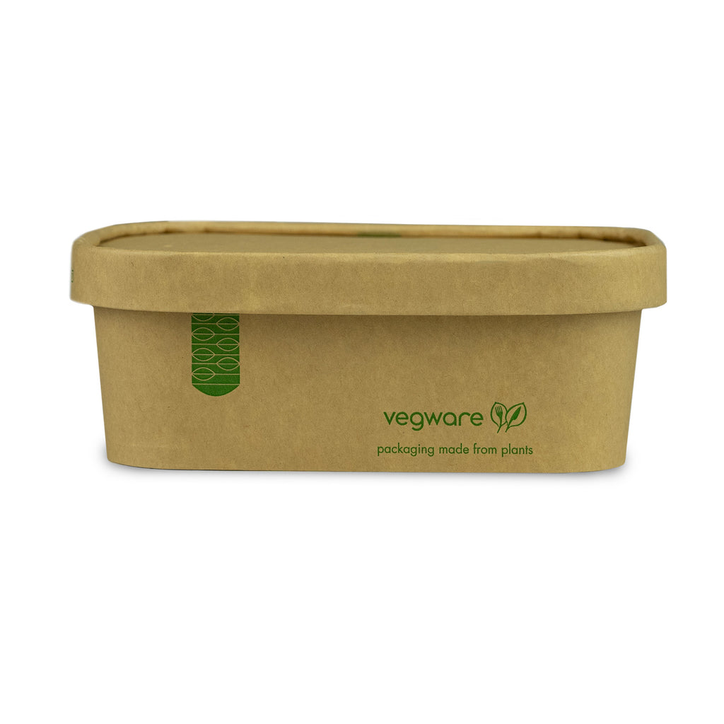 750ml / 24oz Rectangular Paper Takeaway Container - Aqueous Lined - Kr ...