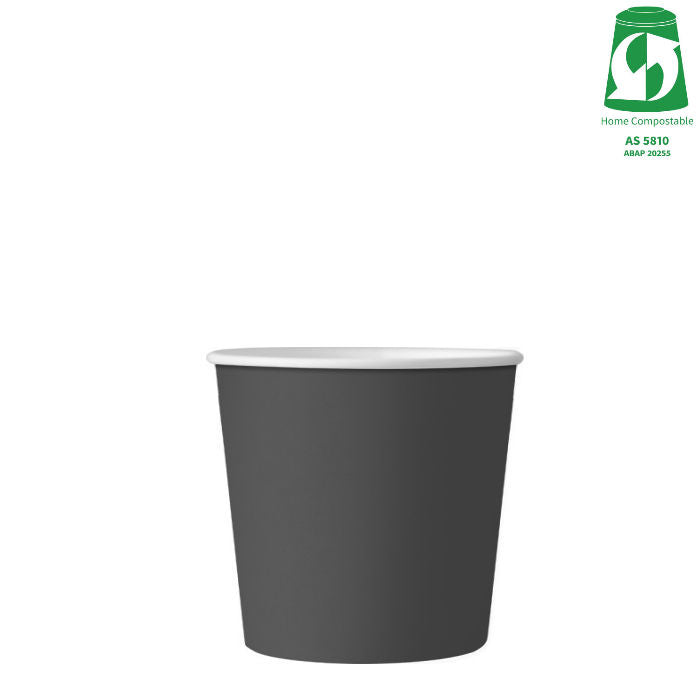 6oz (180ml) Single Wall Black Cup - Aqueous Coated - 79/80 Series – Vegware