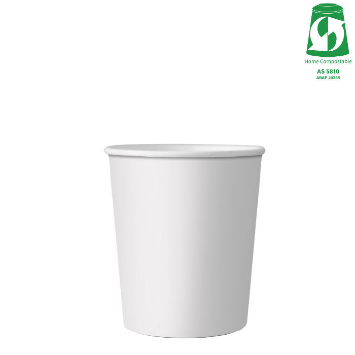 8oz (280ml) Single Wall White Cup - Aqueous Coated - 79/80 Series – Vegware