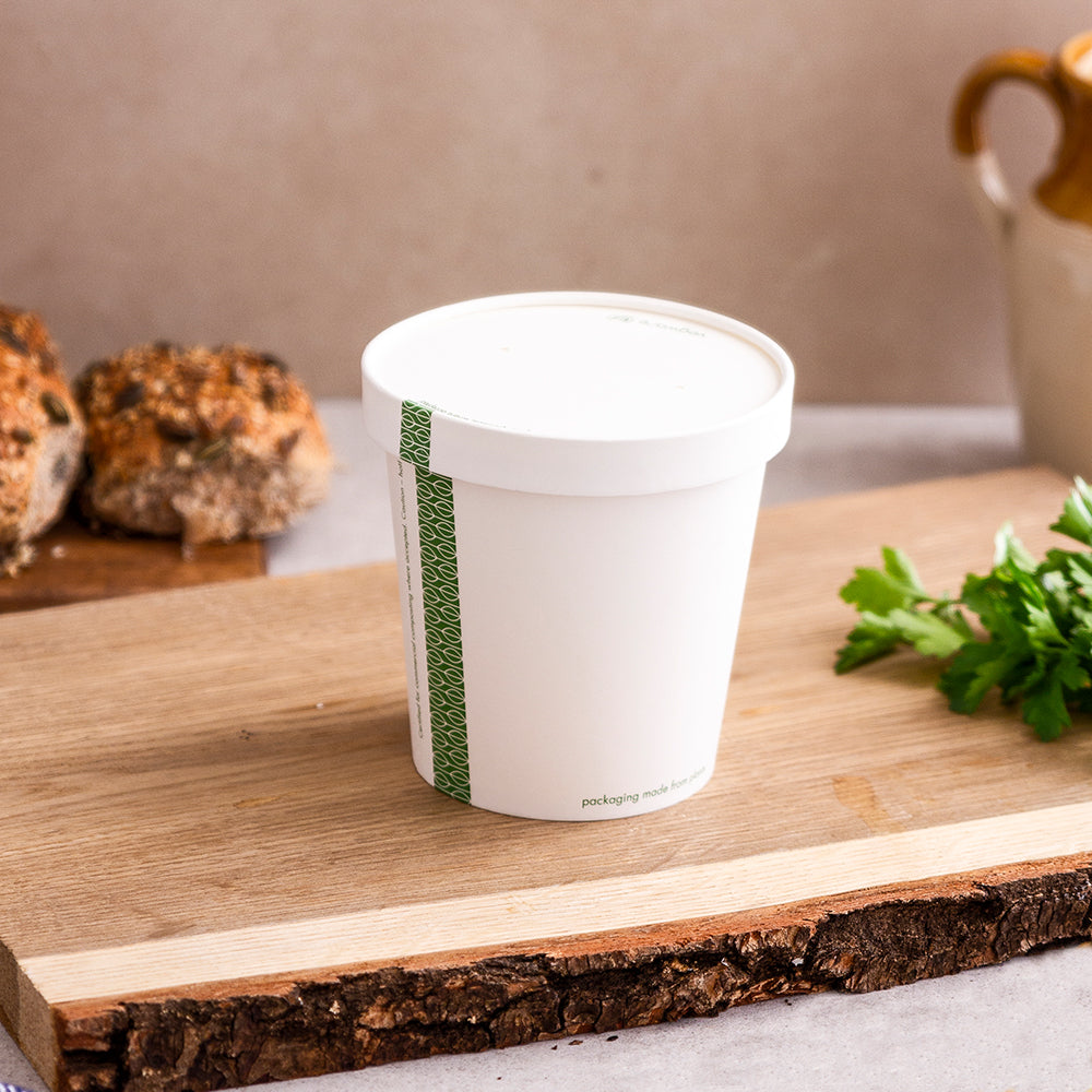 Paper Lid With Vents - White - 115 Series – Vegware